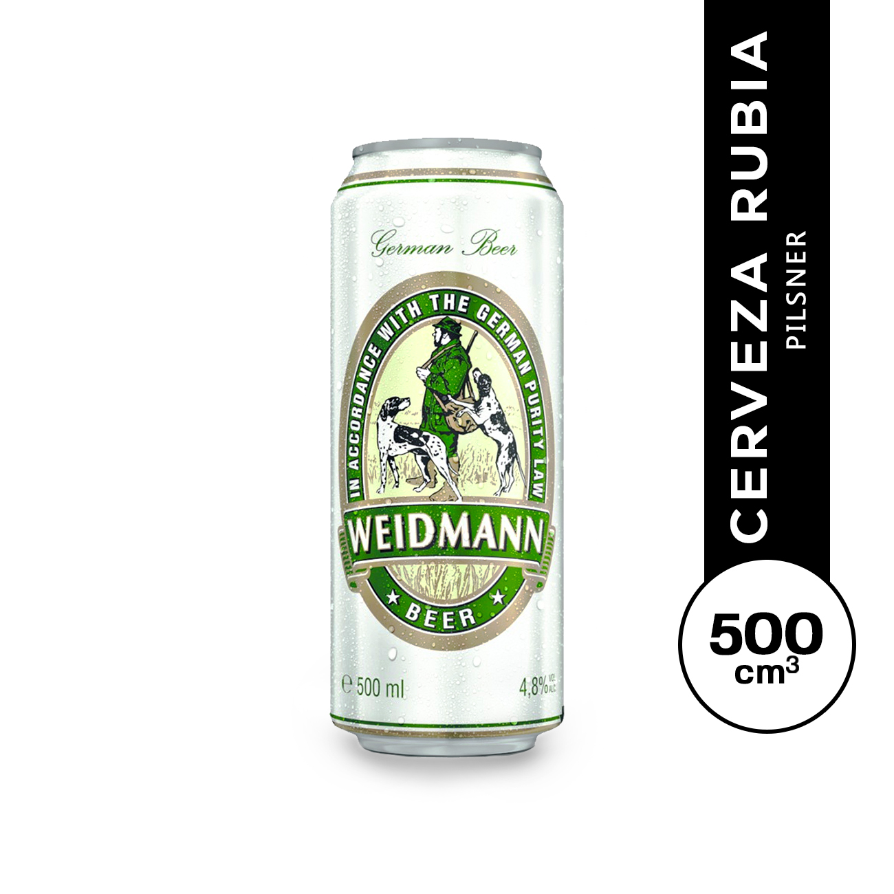 Weidmann Pilsner lata 500 cc.